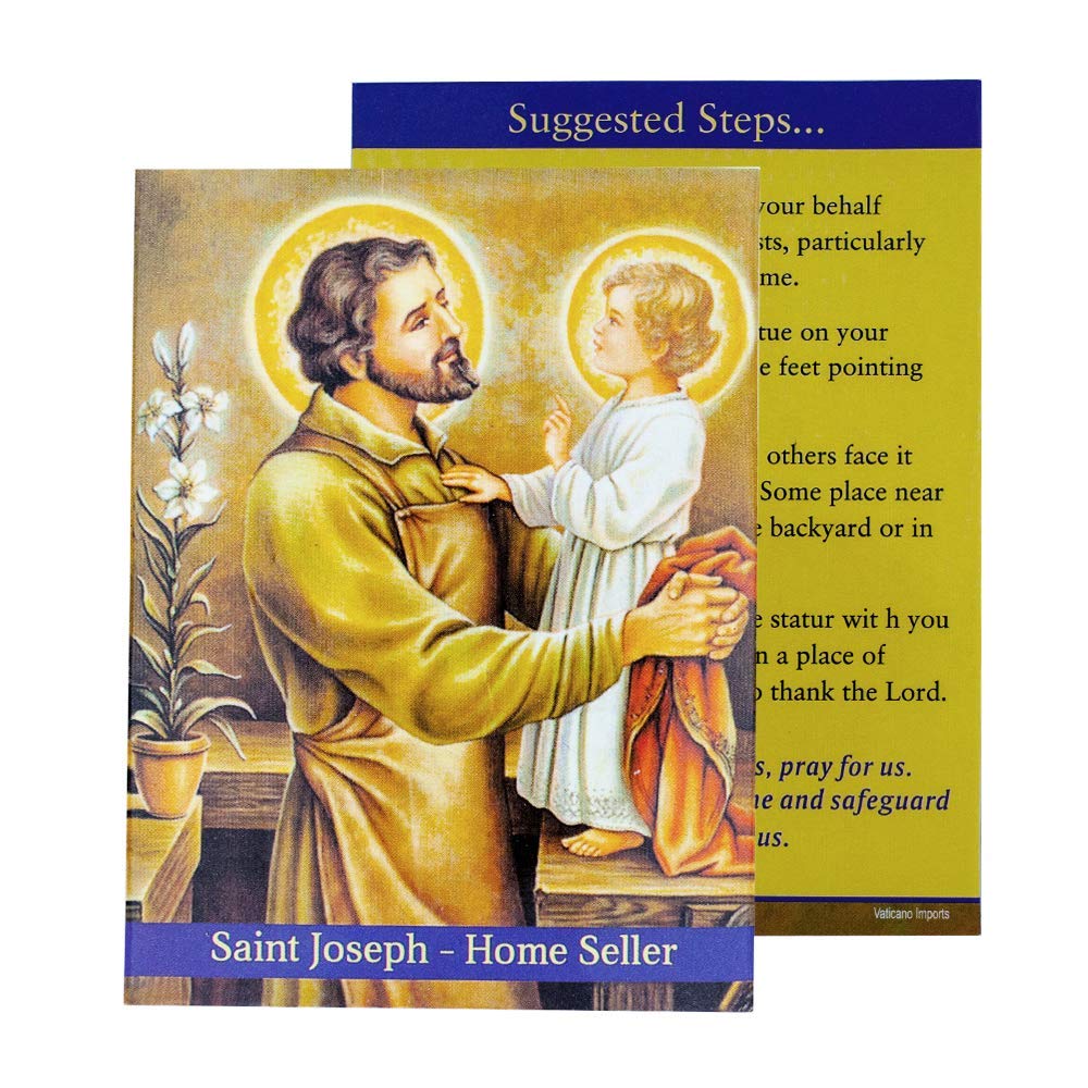 VILLAGE GIFT IMPORTERS 3" Saint Joseph Statue | Home Seller Kit | 1 or 5 Pack | Durable and Detailed Resin Material | Real Authentic Tradition | Comes with Burial Instructions (Home Seller (1 Pack))