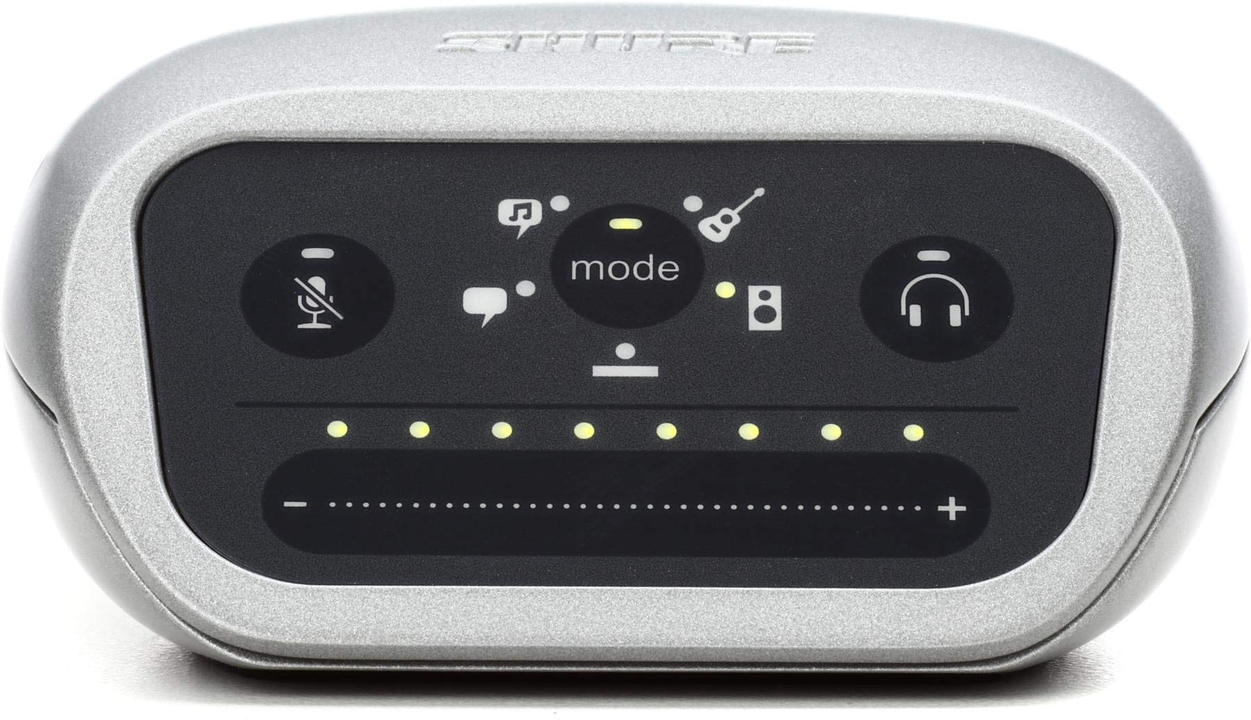 Shure MVi Digital Audio Interface with USB and Lightning Cables & 5 DSP preset Modes (Speech, Singing, Flat, Acoustic Instrument, Loud) for EQ, Compression, and Limiter Settings