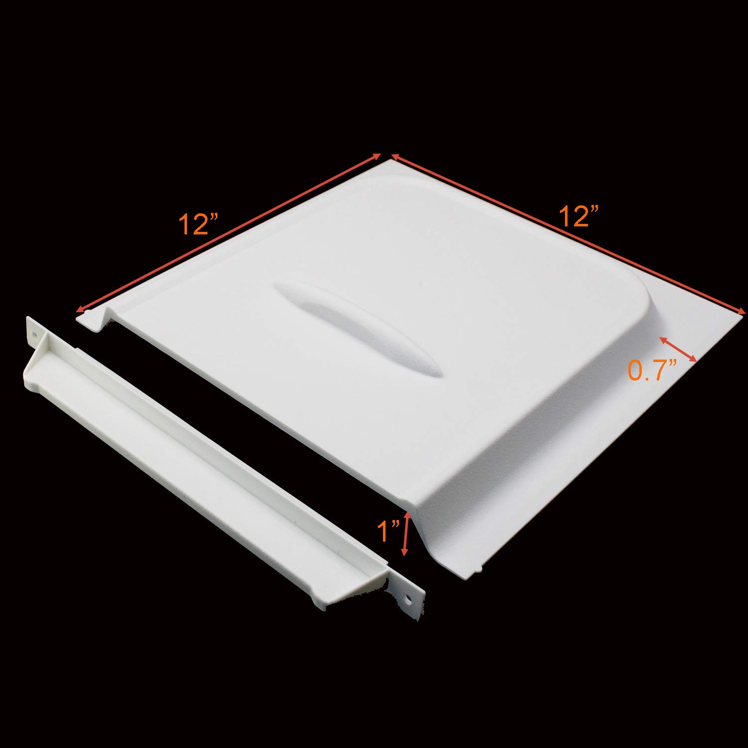 X-Haibei RV Screen Door Slide 12 inch Panel with Handle Slide Stop Set White for Travel Trailer Camper Motor Home