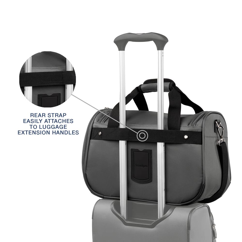 Travelpro Maxlite 5 Softside Lightweight Underseat Carry-On Travel Tote, Overnight Weekender Bag, Men and Women, Shadow Grey, 18-Inch