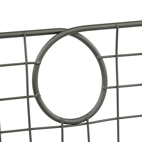Spectrum Teardrop Wire Large Basket (Industrial Gray) - Storage Bin & Décor for Bathroom, Closet, Pantry, Under Sink, Toy, Shelf, Kitchen, & Nursery Organization (Pack of 2)