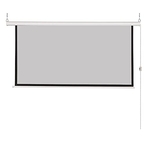 XDDCDH 72 inch 16:9 Matte Gray Fabric Fiber Glass Electric Motorized Projector Screen Home Cinema Business School Bar