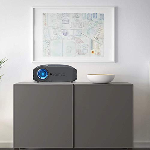 Video Projector, Outdoor Movie Projector with 200" Projection Size, vamvo Home Theater Projector with Platform Pallet, Support 1080P, Compatible with Fire TV Stick, PS4, HDMI, VGA, AV and USB (2pcs)