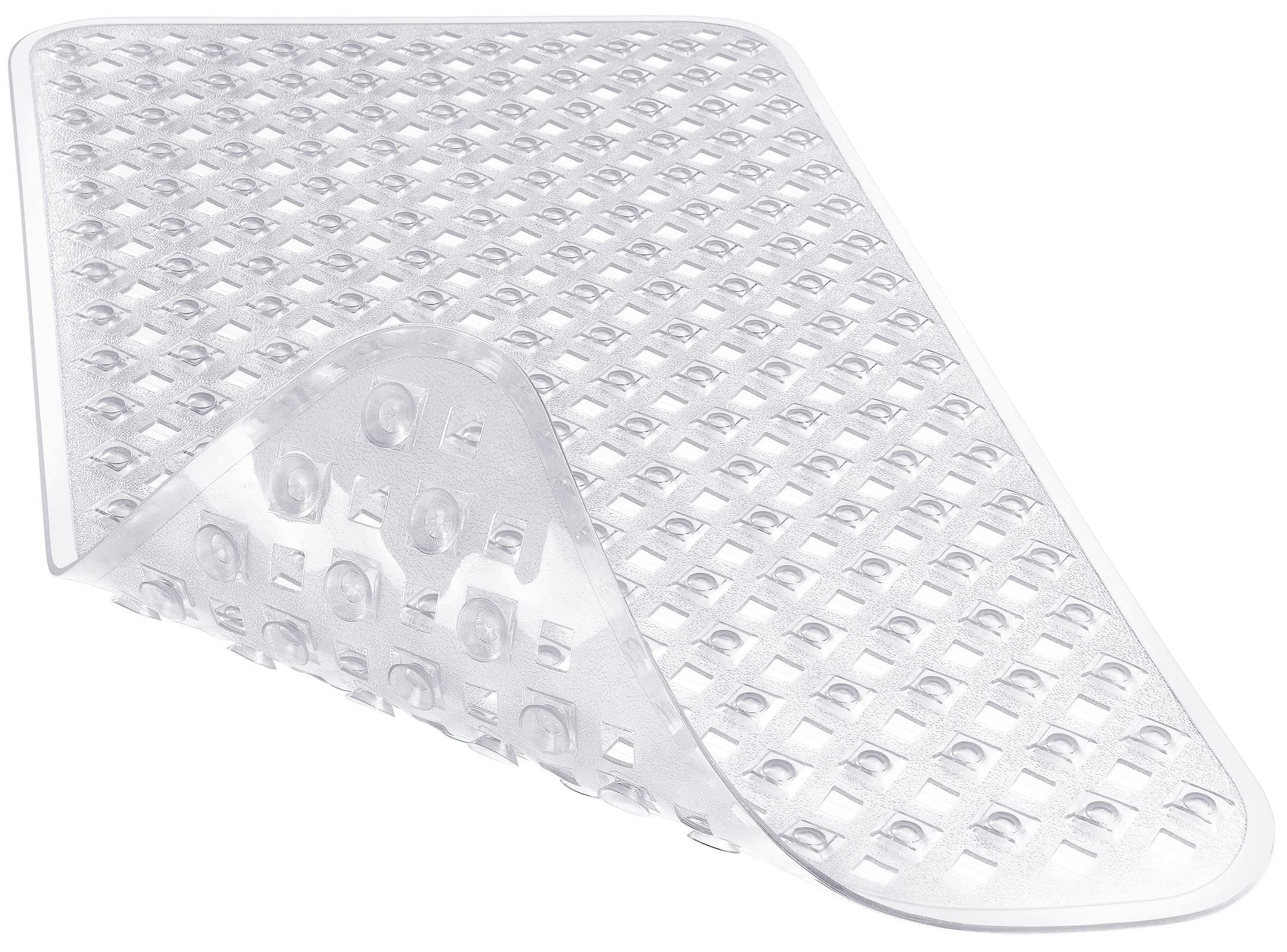 Yimobra Original Bath Tub and Shower Mat 27.5 X 15.5 Inches, Non-Slip with Drain Holes, Suction Cups, Machine Washable, Phthalate Free, No Latex, No BPA, Clear