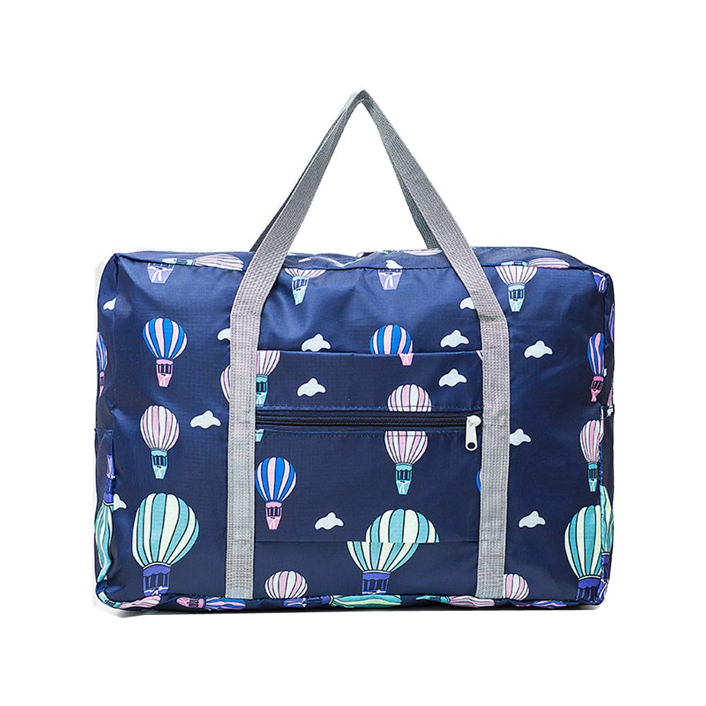 Unova Folding Travel Duffel Bag Packable Light Nylon Water Resistant Tote Weekend Getaway Overnight Carry-on Shoulder (Mint Green)