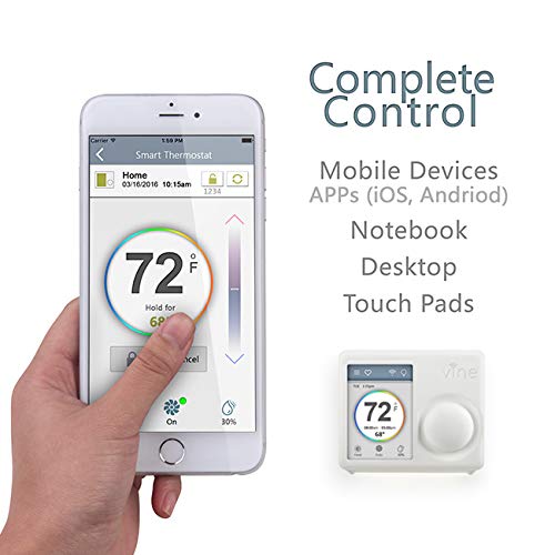 Vine Smart Wi-Fi Programmable Home Thermostat, 4th Gen, Compatible with Alexa