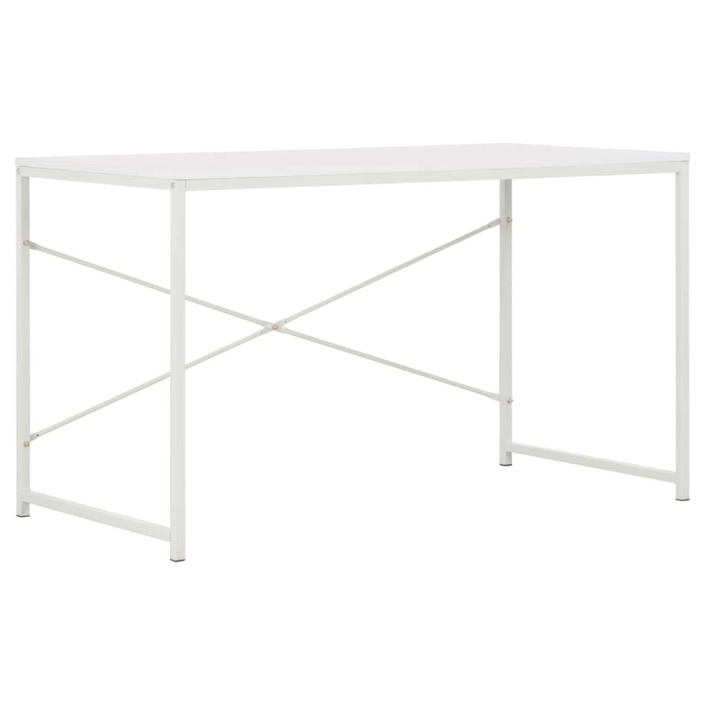 vidaXL Computer Desk Home Office Table Writing Desk with Metal Frame White