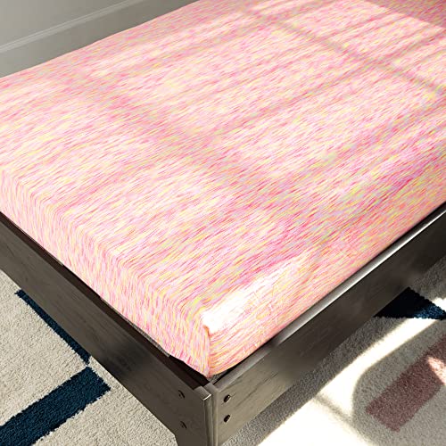 Signature Design by Ashley Twin Size iKidz 7 Inch Firm Memory Foam Mattress with Stretch Knit Cover & Pillow Included, Pink