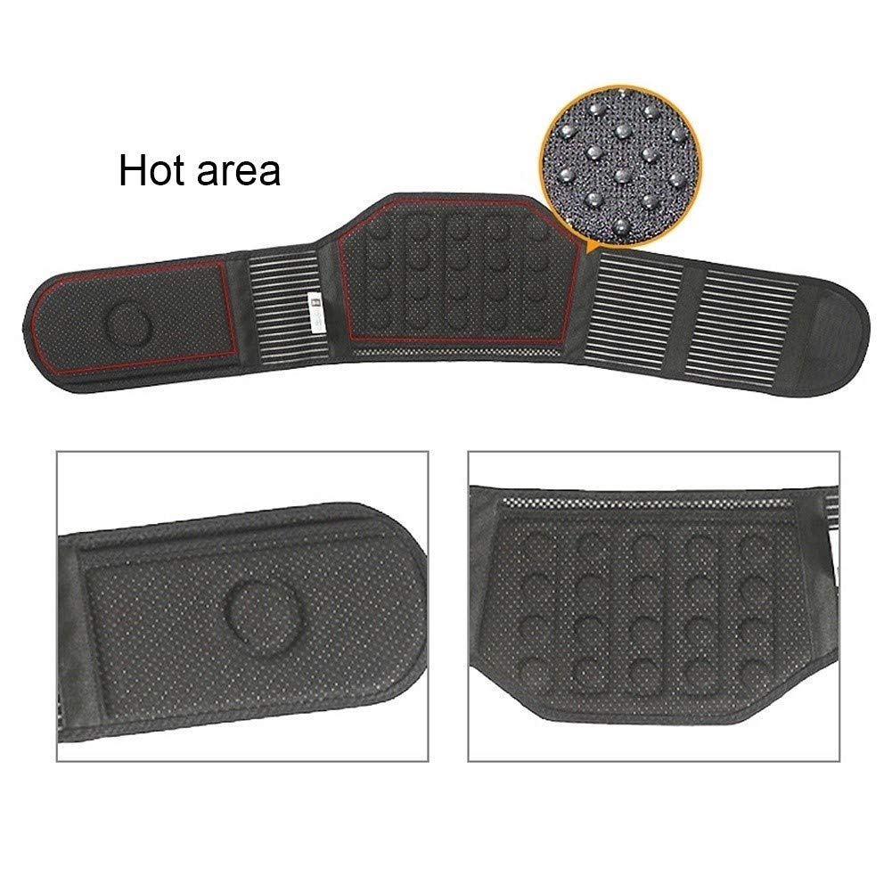 ZFF Lumbar Brace Magnet Heating Lower Back Support Belt for Men and Women Pain Relief and Injury Prevention Adjustable Breathable (Size : XXL)