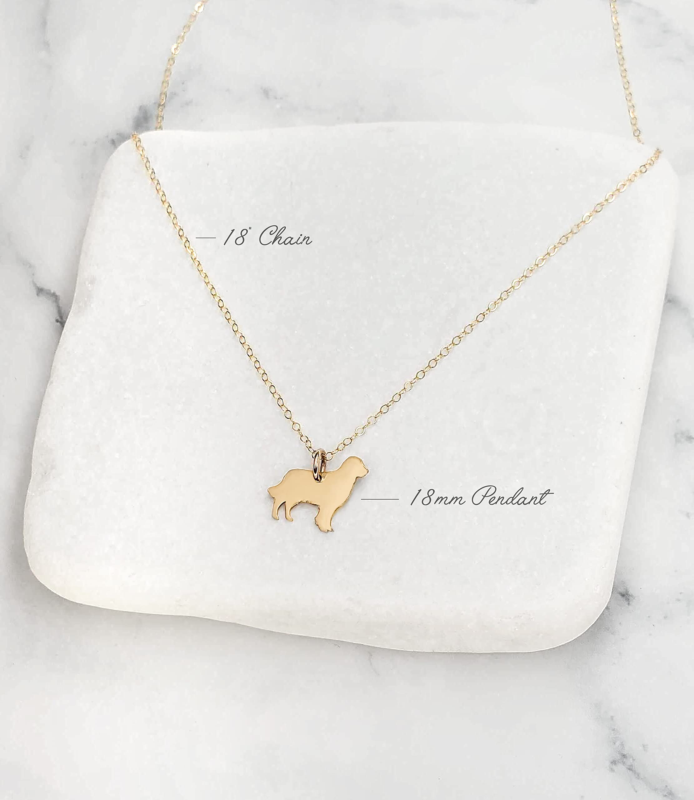 Sterling Silver 14k Gold/Rose Gold Necklace, Rottweiler, Great Dane, Pitbull, Border Collie, German Shepherd, Australian Shepherd, Doberman, Cocker Spaniel, Sterling Silver, No Gemstone