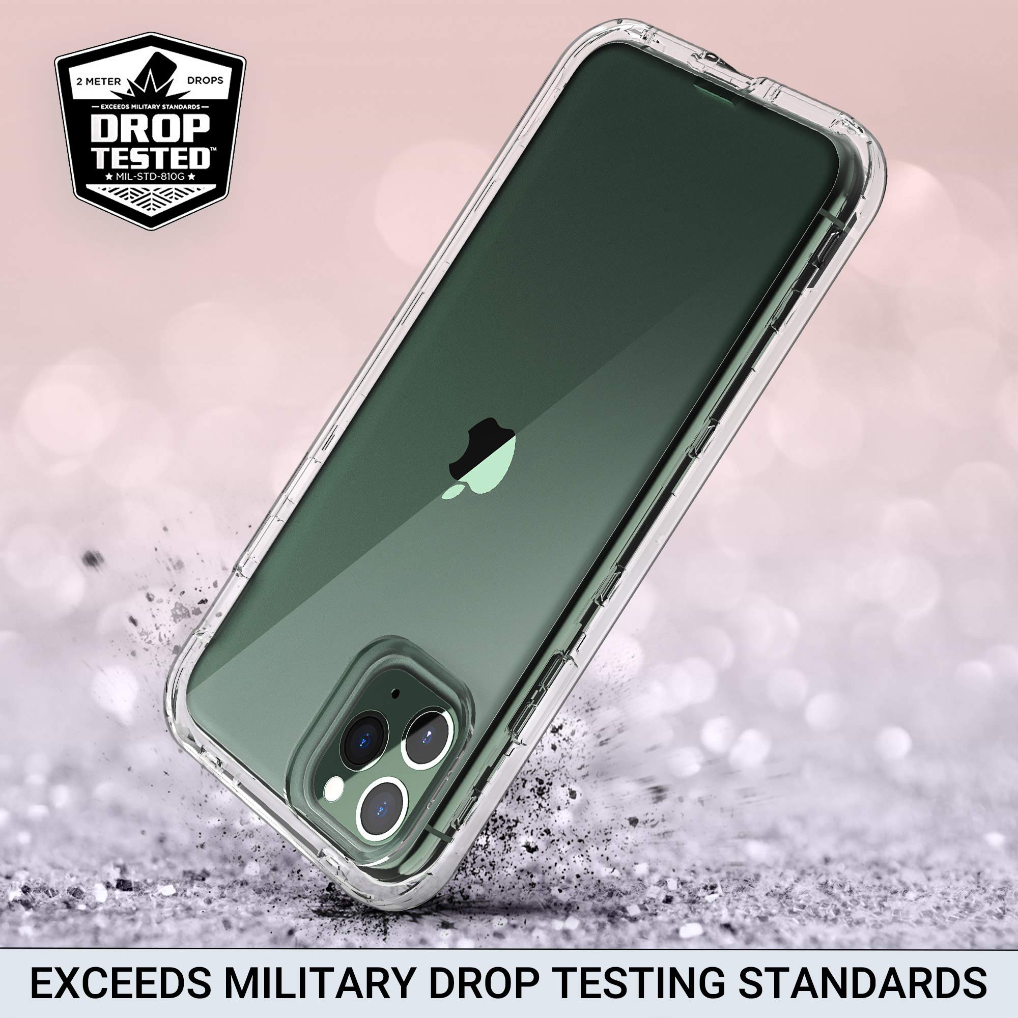 ULAK Compatible with iPhone 11 Pro Max Case, Crystal Clear Heavy Duty Shockproof Rugged Transparent Soft TPU Protective Bling Phone Cover for iPhone Pro Max 6.5 inch (2019), Clear