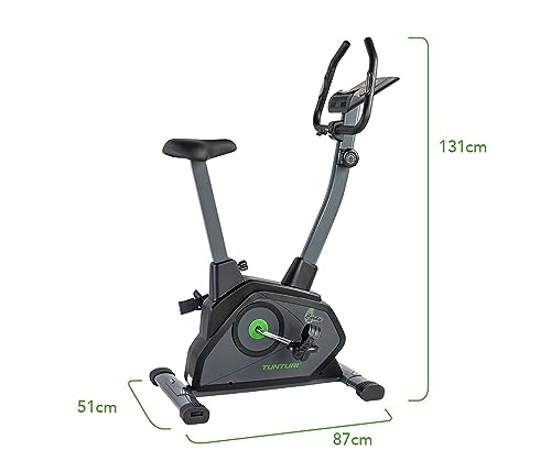 Tunturi 16TCFB3550 B35 Cardio Fit Series Heavy Upright Exercise With Heart Rate Monitor, Black