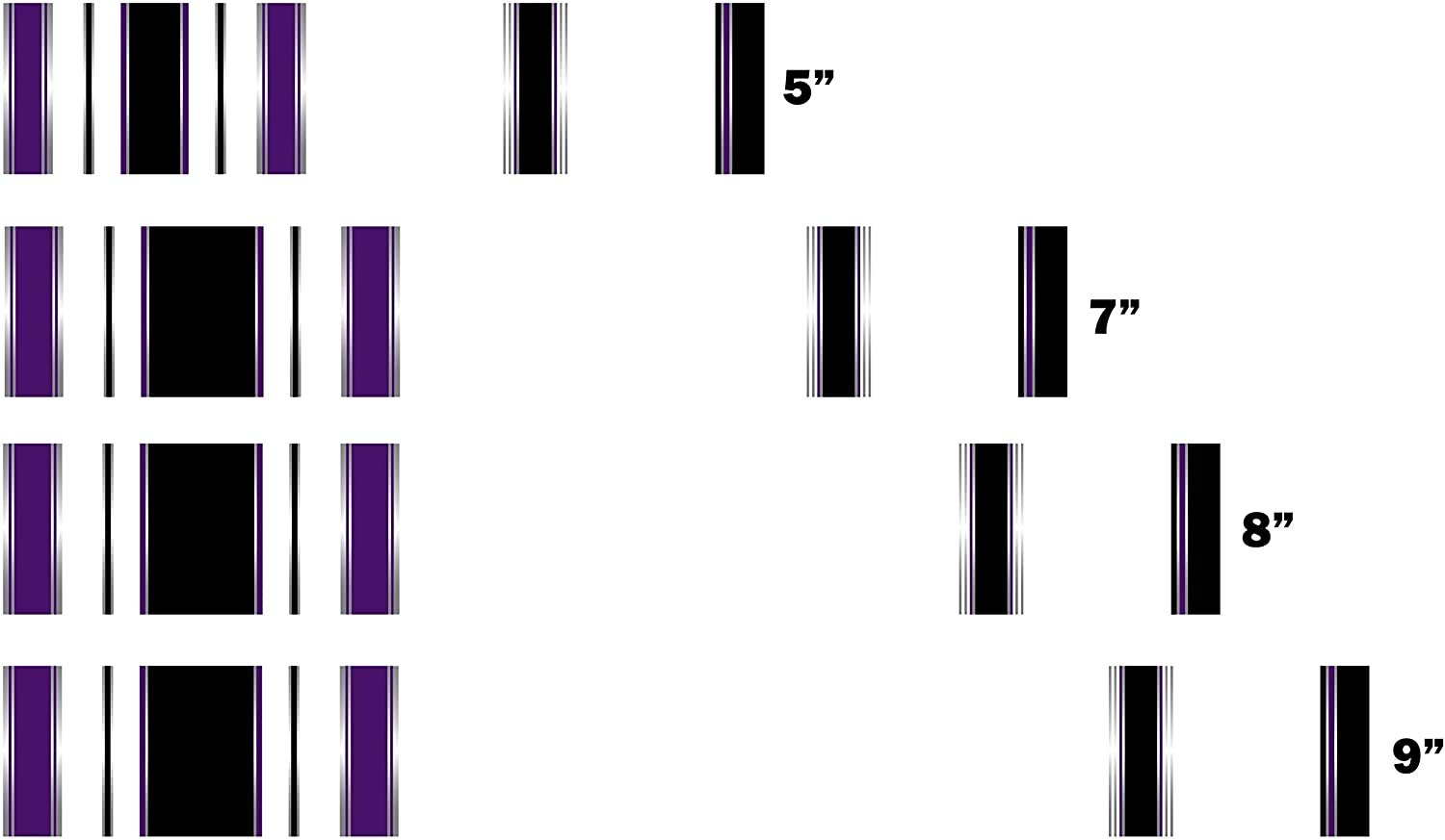 White Water Archery Non-Laminated Purple Traditional 12 Crest Arrow Wraps 15 pk Choose Length Width (7, 1.12)