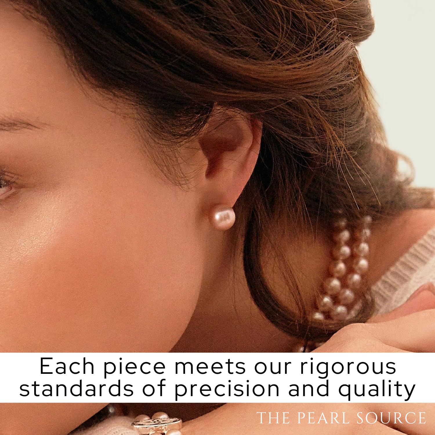 THE PEARL SOURCE 14K Gold 10-11mm Round Pink Freshwater Cultured Pearl Stud Earrings for Women