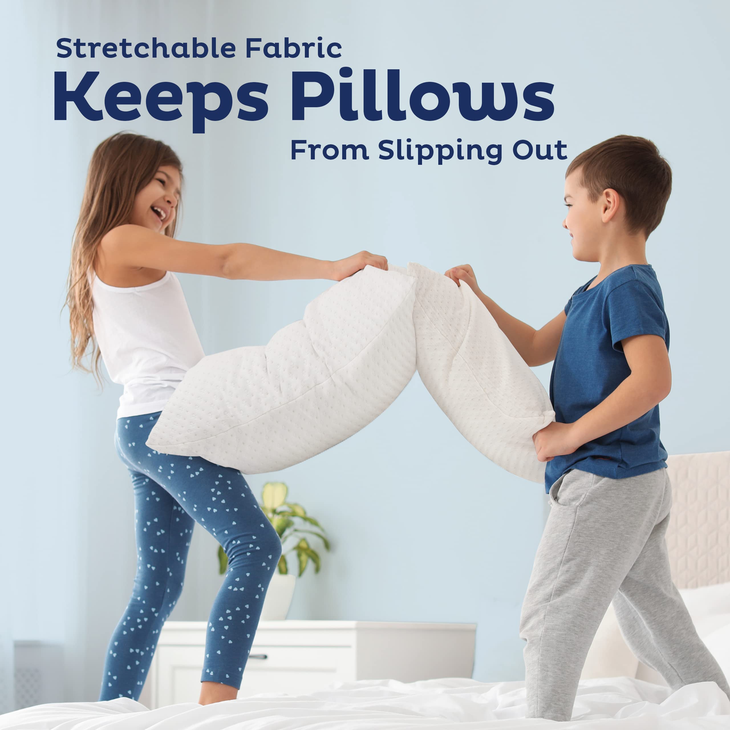 Snuggle-Pedic Pillow Covers - Zippered Body Pillow Protector w/Kool Flow Technology, 20x54 Inches - Made in The USA