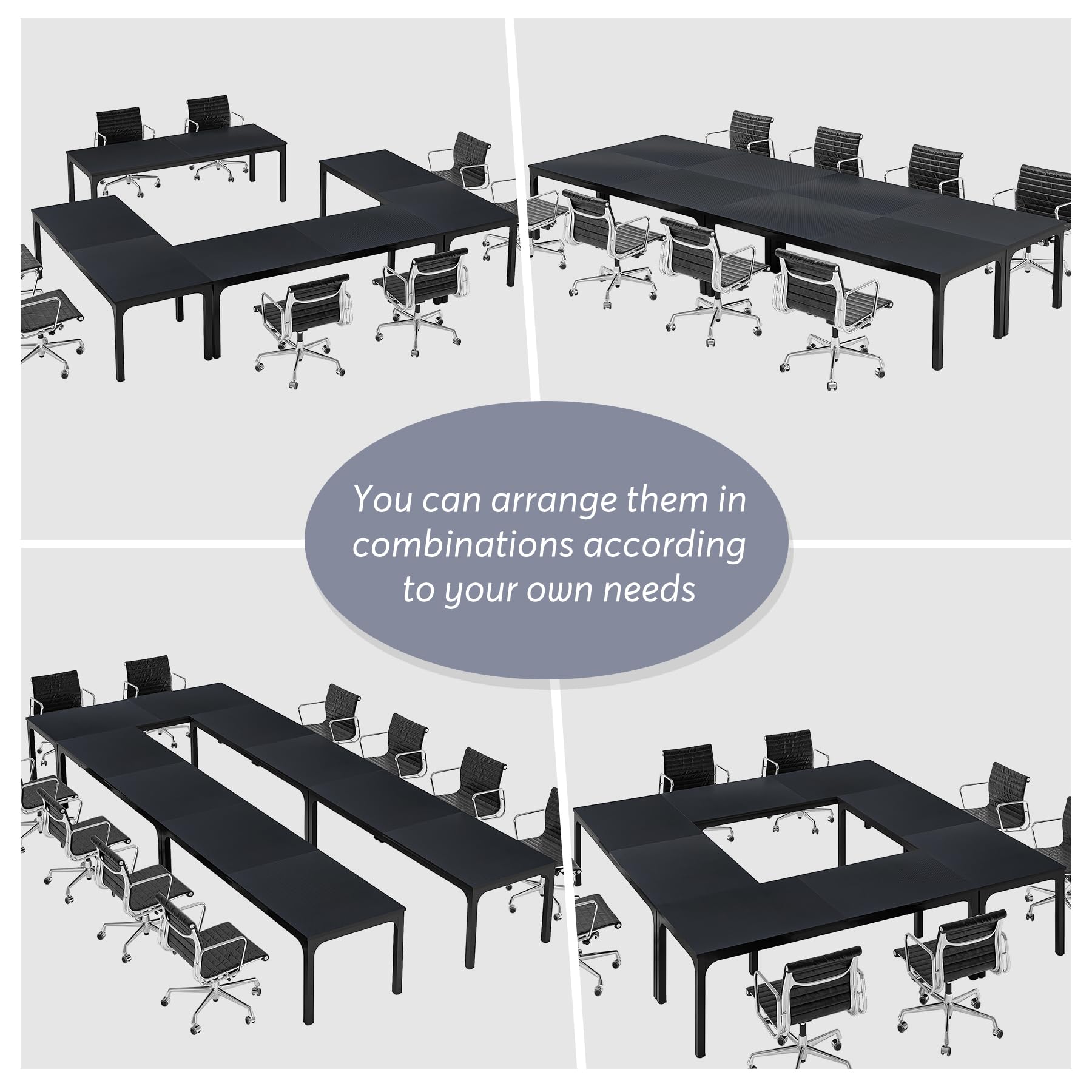 Tribesigns 6.5FT Conference Table, 78.7 Inche Rectangle Meeting Seminar Table, Large Business Tables for 6-8 People (Only Table)