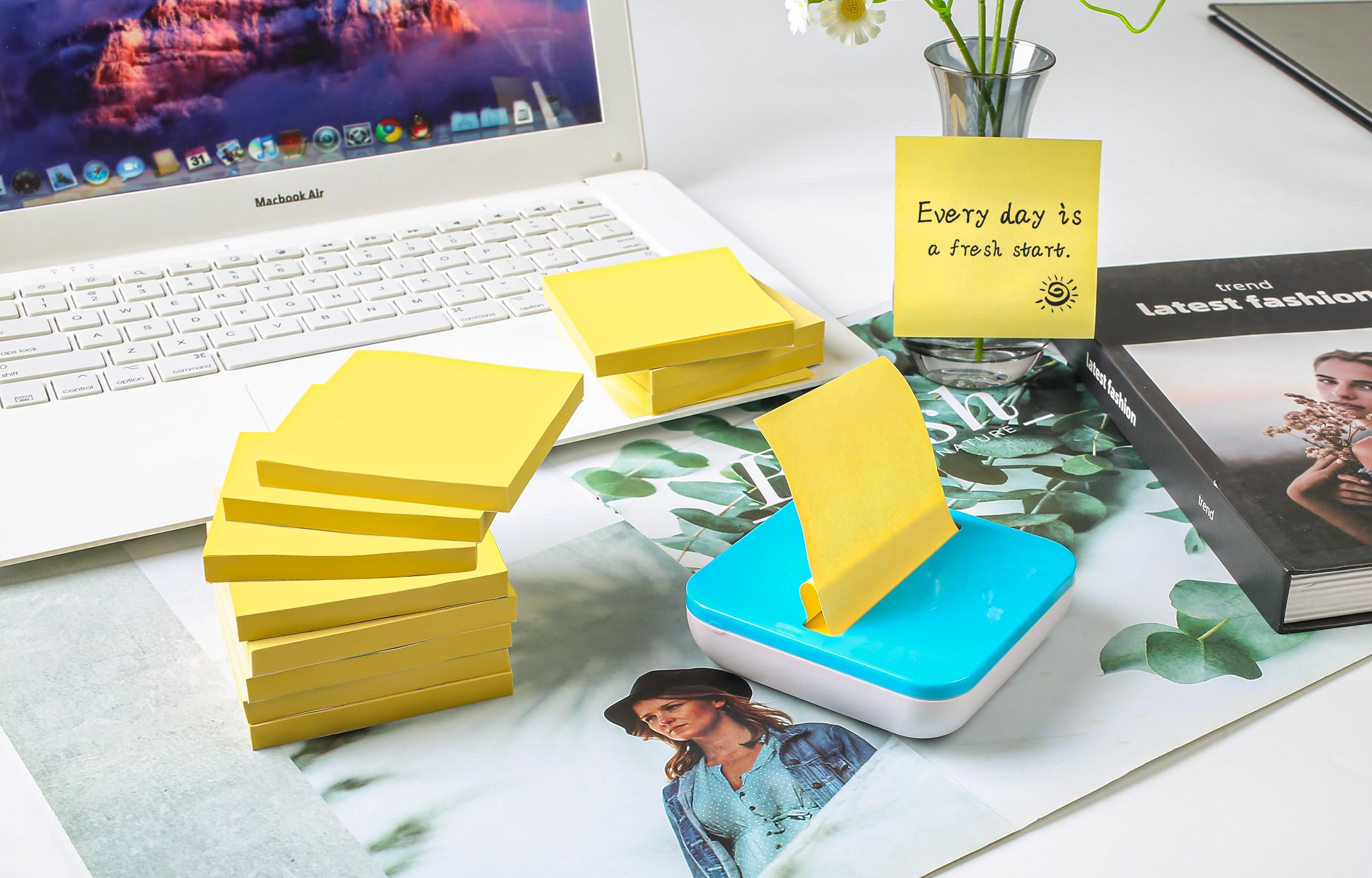 Sticky Notes 3x3 in, 8 Pads, Bright Colors Strong Adhesive Post, Suitable for School, Home, Office, Clean Removal, 70 Sheets/pad