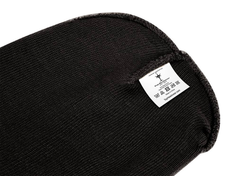 TopHeadwear Cuffless Beanie for Men Women, Unisex Short Beanies Skull Cap, Black