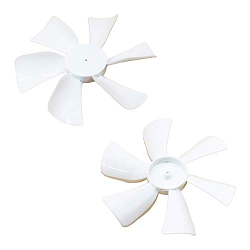 X-Haibei 2 Pack RV Vent Fan Blade Replacement, 1/8 Inch D-Bore, 6 Inch Whide, for 12 Volt Trailer Camper Roof Vent Bathroom Exhaust