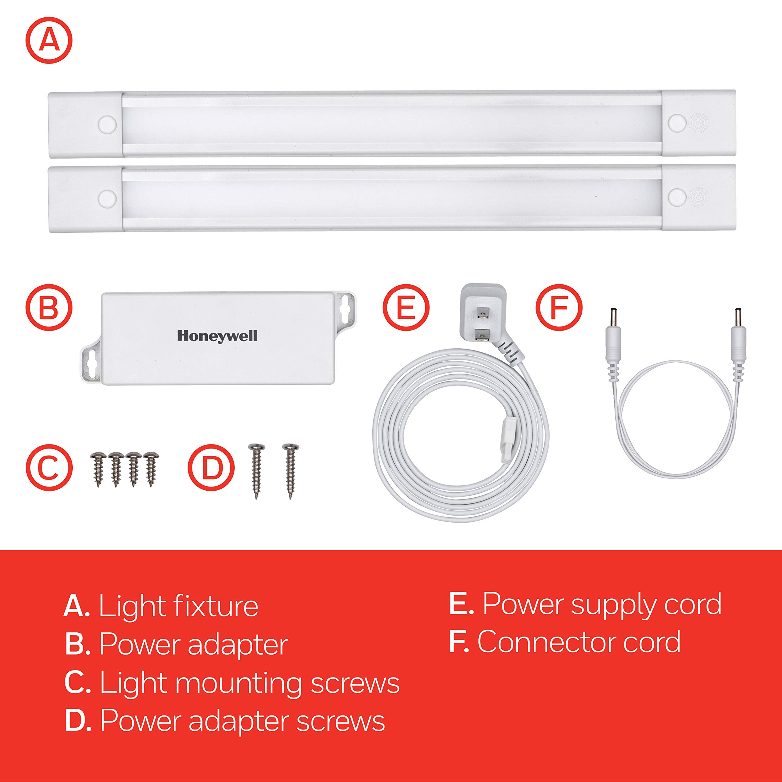 UltraPro 12in. Touch On/Off Plug-in LED Fixture, 2 Pack, Warm White, Bar, Under Cabinet, Kitchen, Closet Light, 44405