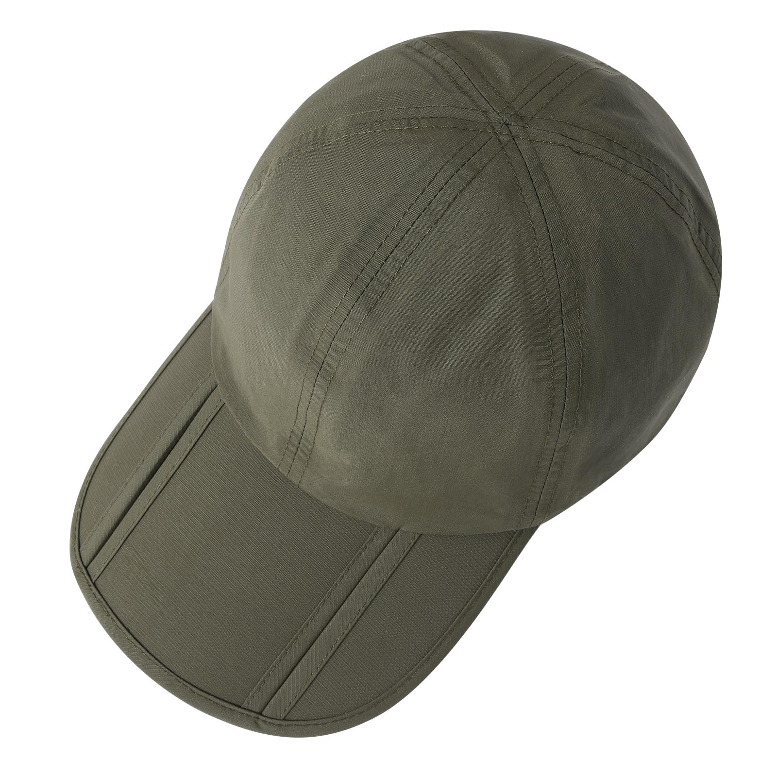 Sumolux Men Women Outdoor Rain Sun Waterproof Quick-Drying Long Brim Collapsible Portable Hat Sky-blue