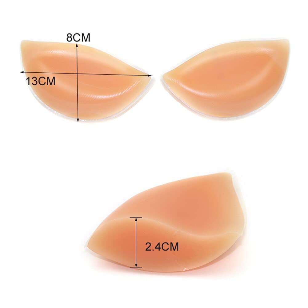 Silicone Bra Inserts Bra Pad Breast Enhancers Waterproof Gel Inserts Reusable Bra Lift for Women Girls Bikini Push Up Breast Pads(skin)