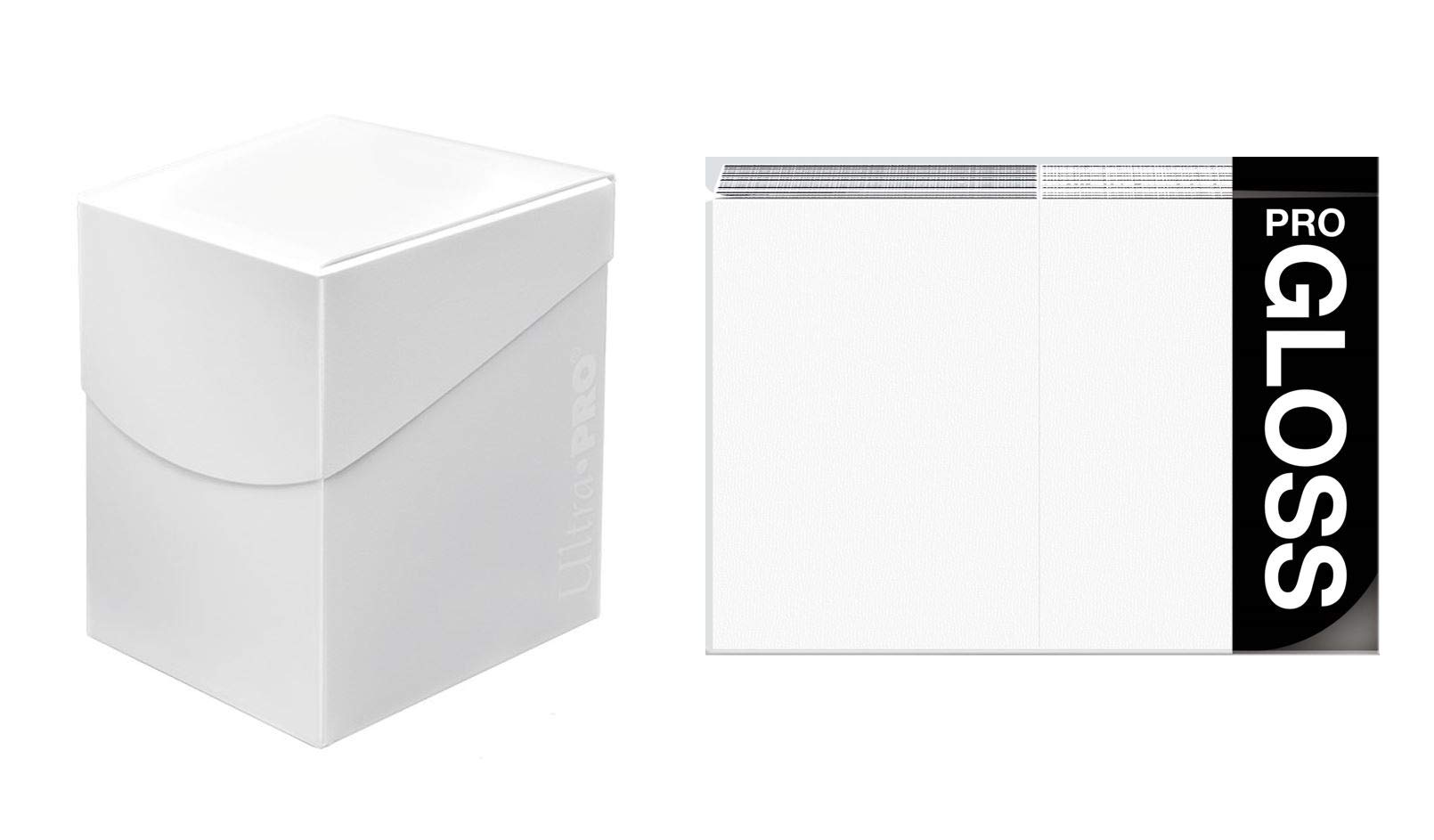 Ultra Pro Eclipse PRO 100+ Deck Box and Glossy Sleeves White