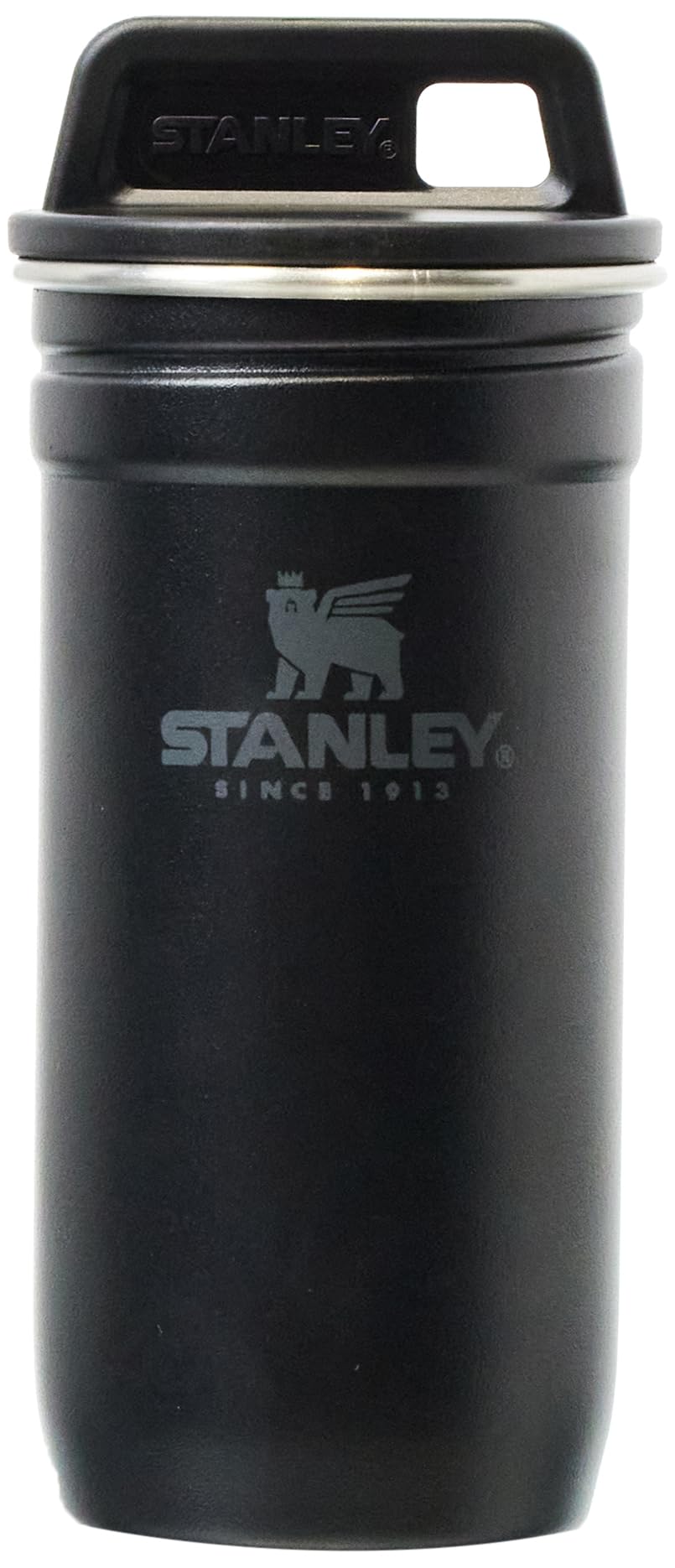 STANLEY Adventure Nesting Shot Glasses Set 0.59ML Matte Black - BPA Free Stainless Steel Shot Glasses - Packable Thanks to Nesting System - Dishwasher Safe
