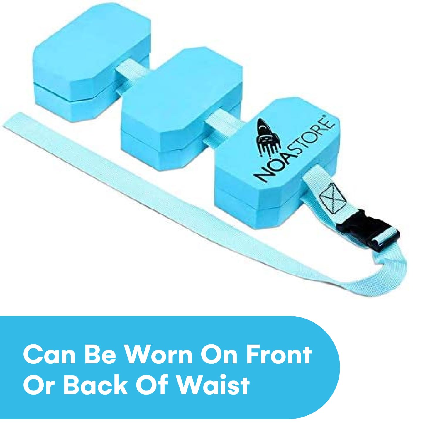 Swim Belt Water Running Aqua Jogging Belt, Back Float Safety Swim Trainer (Small)