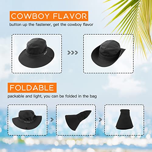 Sun Hats for Women Beach Hat Womens Sun Hat Ponytail Hat Sun Hat with Ponytail Hole for Women Black