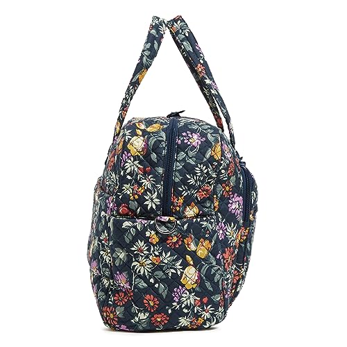 Vera Bradley Women's Cotton Weekender Travel Bag, Fresh-Cut Floral Green, One Size