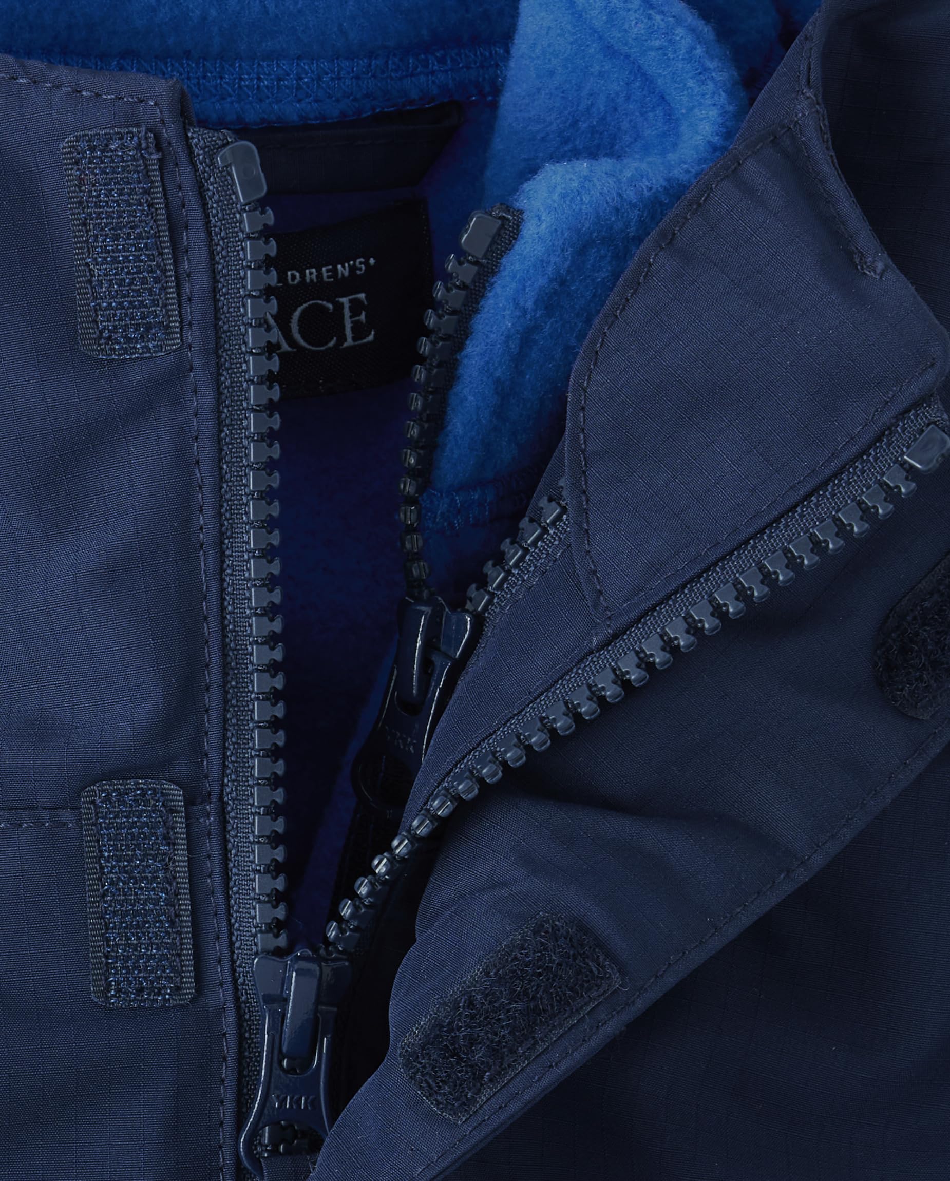 The Children's Place Baby Boys' and Toddler Heavy 3 in 1 Winter Jacket, Wind Water-resistant Shell, Fleece Inner, Construction, 3T