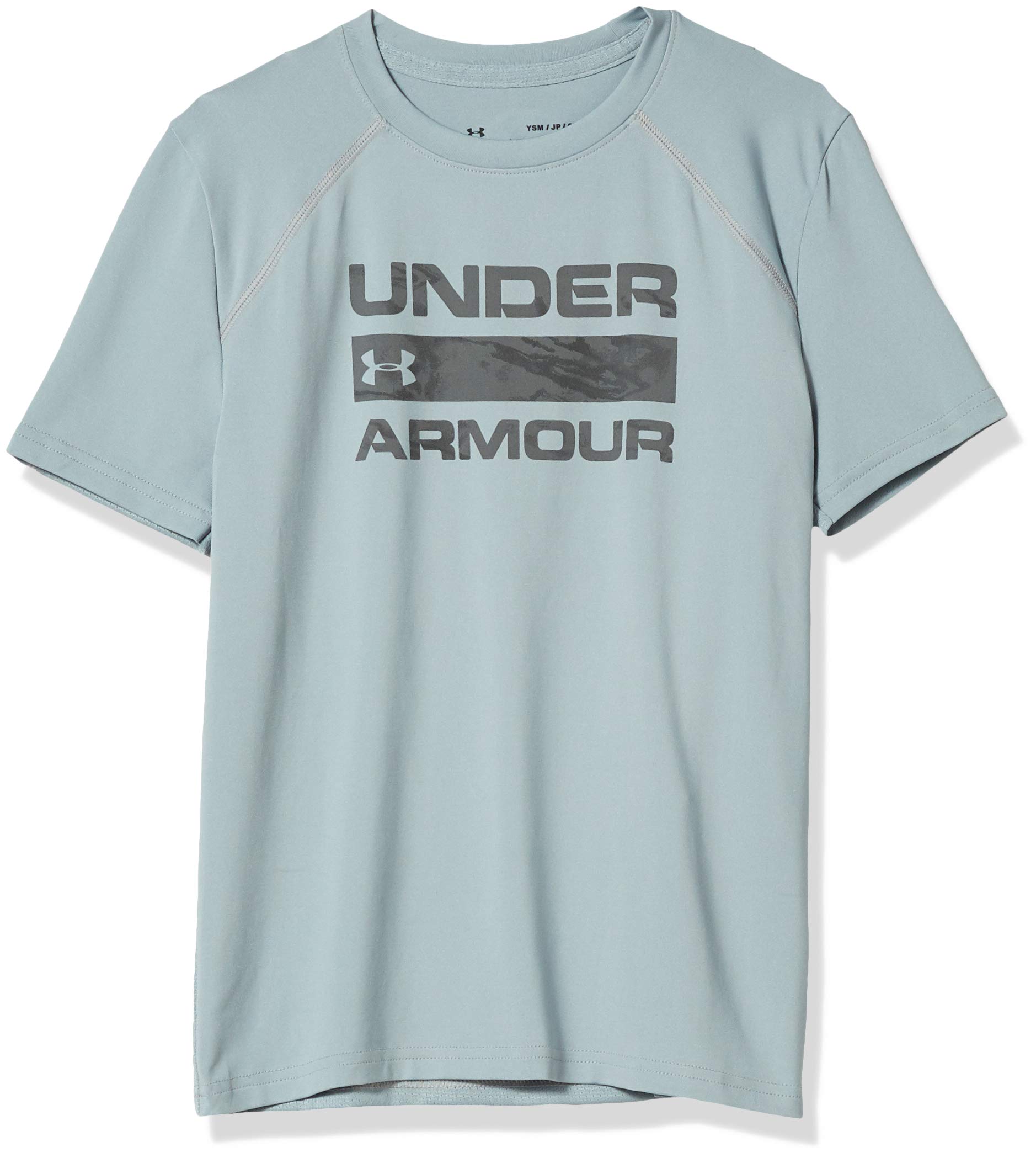 Under Armour Little Boy's UA Sky CAMO Shore Break SS Shirt, Moderate Gray, 6