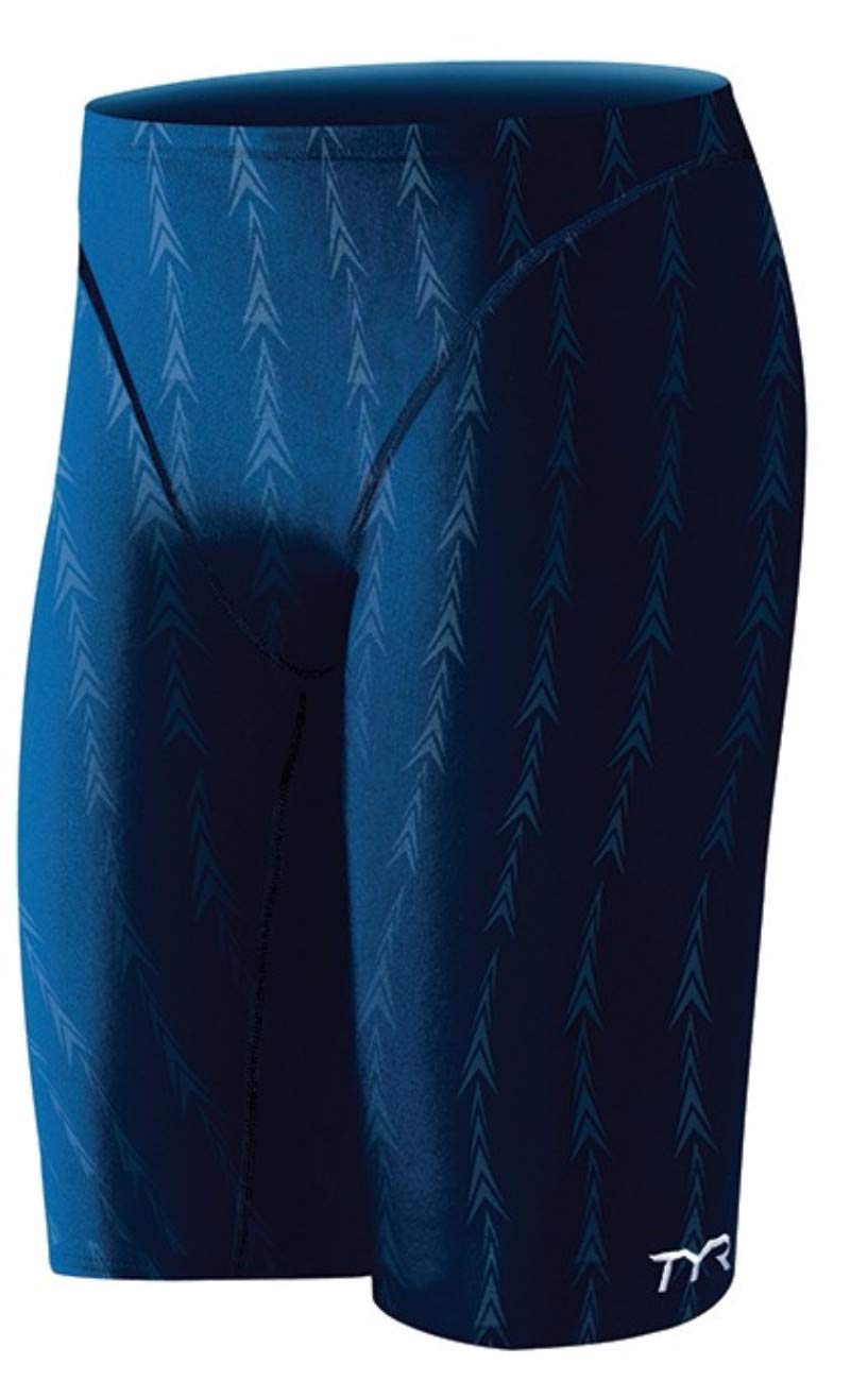 TYR Men's Fusion 2 Jammer Swim Suit (Navy, 36 -Inch)