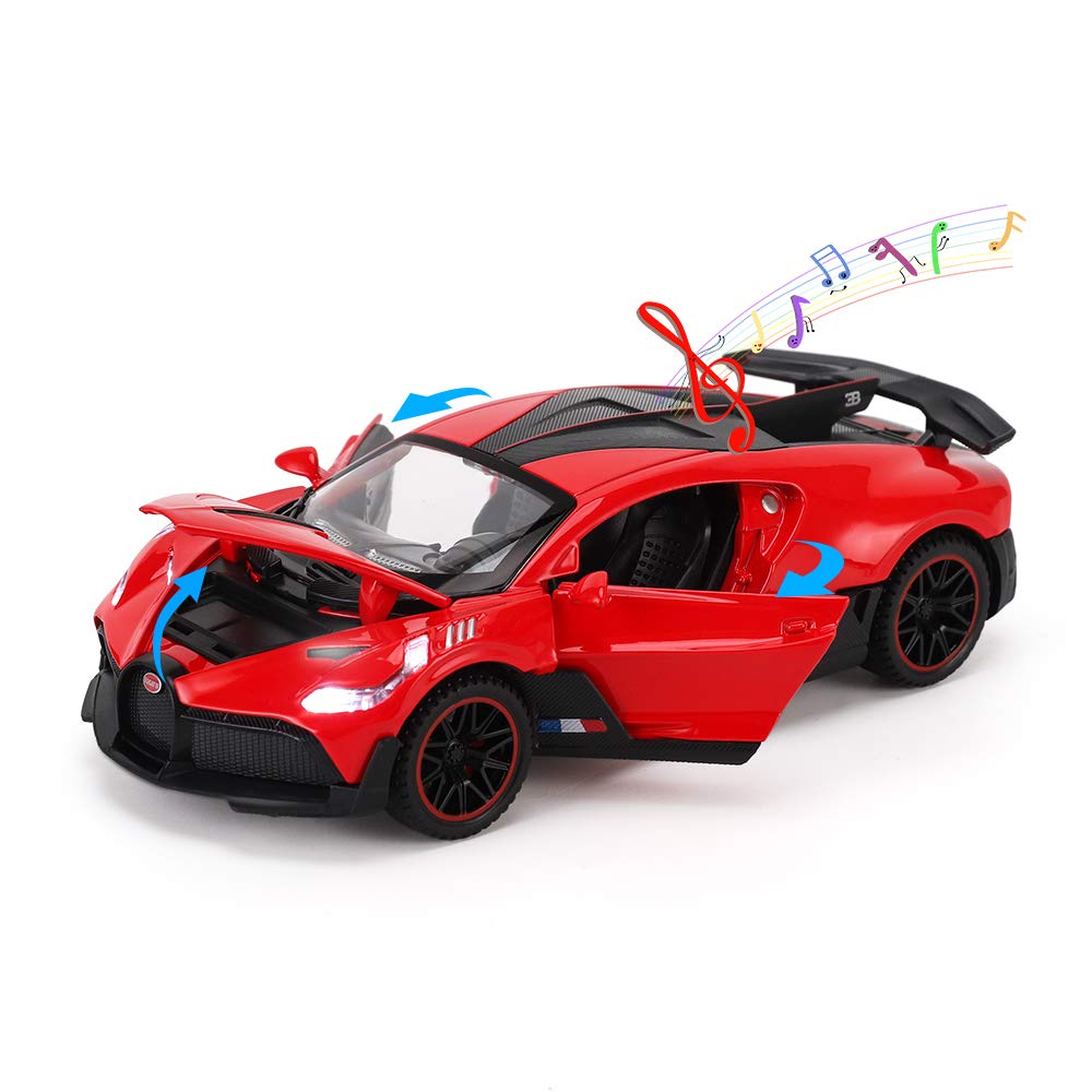 Toys car Bugatti Divo Alloy Model Car,1:32 Diecast Car Gifts for 3 to 12 Years Old