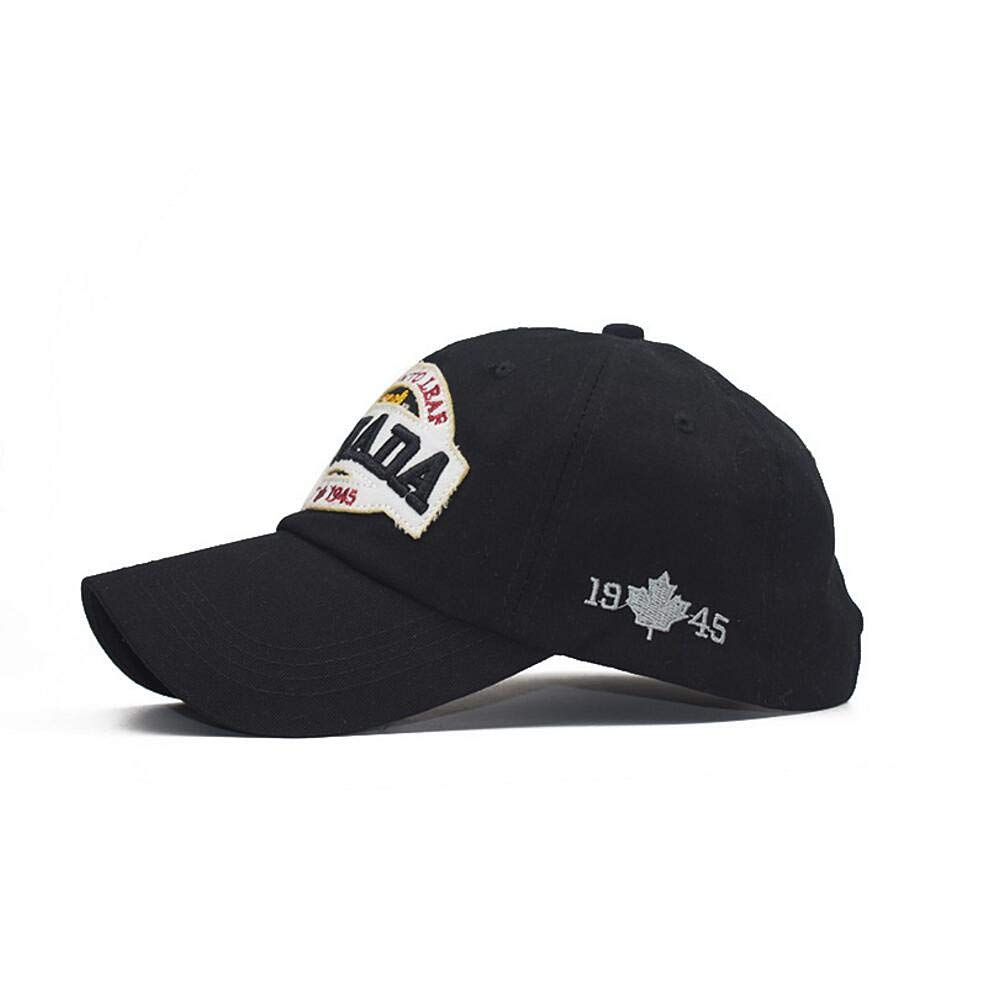 XibeiTrade Canada Maple Flag Cotton Baseball Cap for Men Women Sports Outdoor Sun Hat (Wine Red)