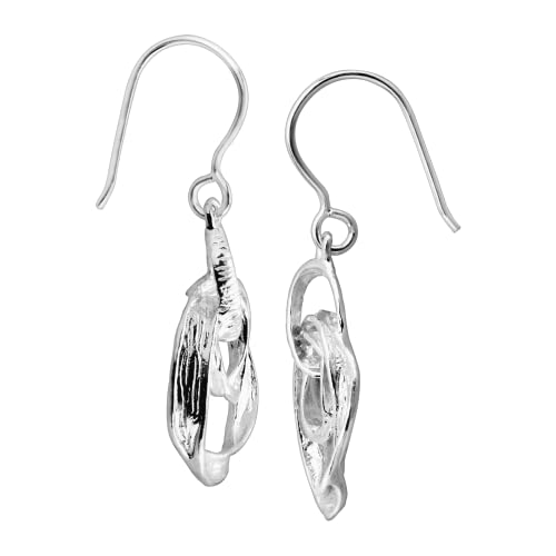 Silpada 'Creative Circle' Interlocking Drop Earrings in Sterling Silver
