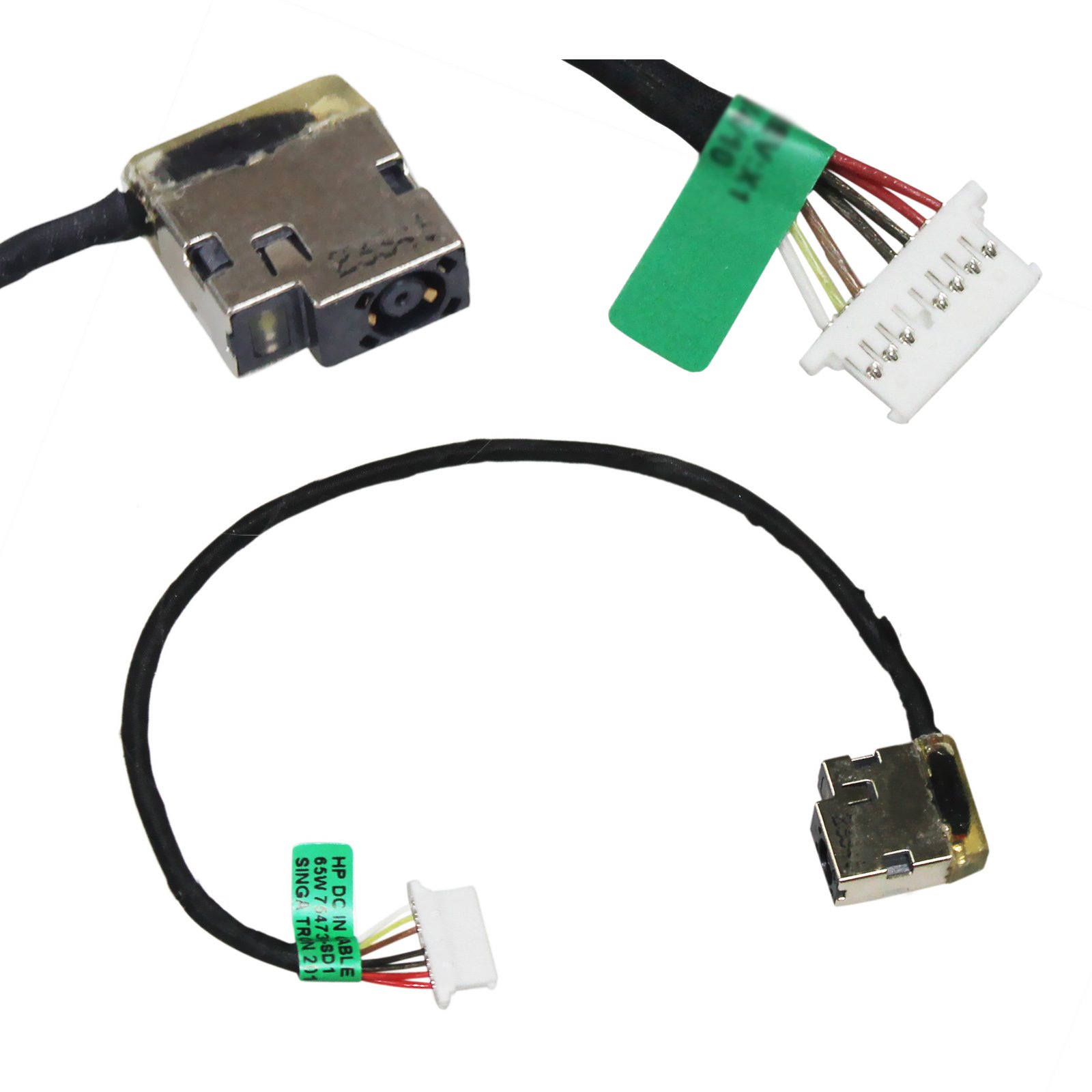 Zahara DC in Power Jack Connector W/Cable Replacement for HP Envy x360 15-CN 15m-cn Series 15.6" 15m-cn0011dx 15m-cn0012dx L20106-001 799749-F17 L20106-001