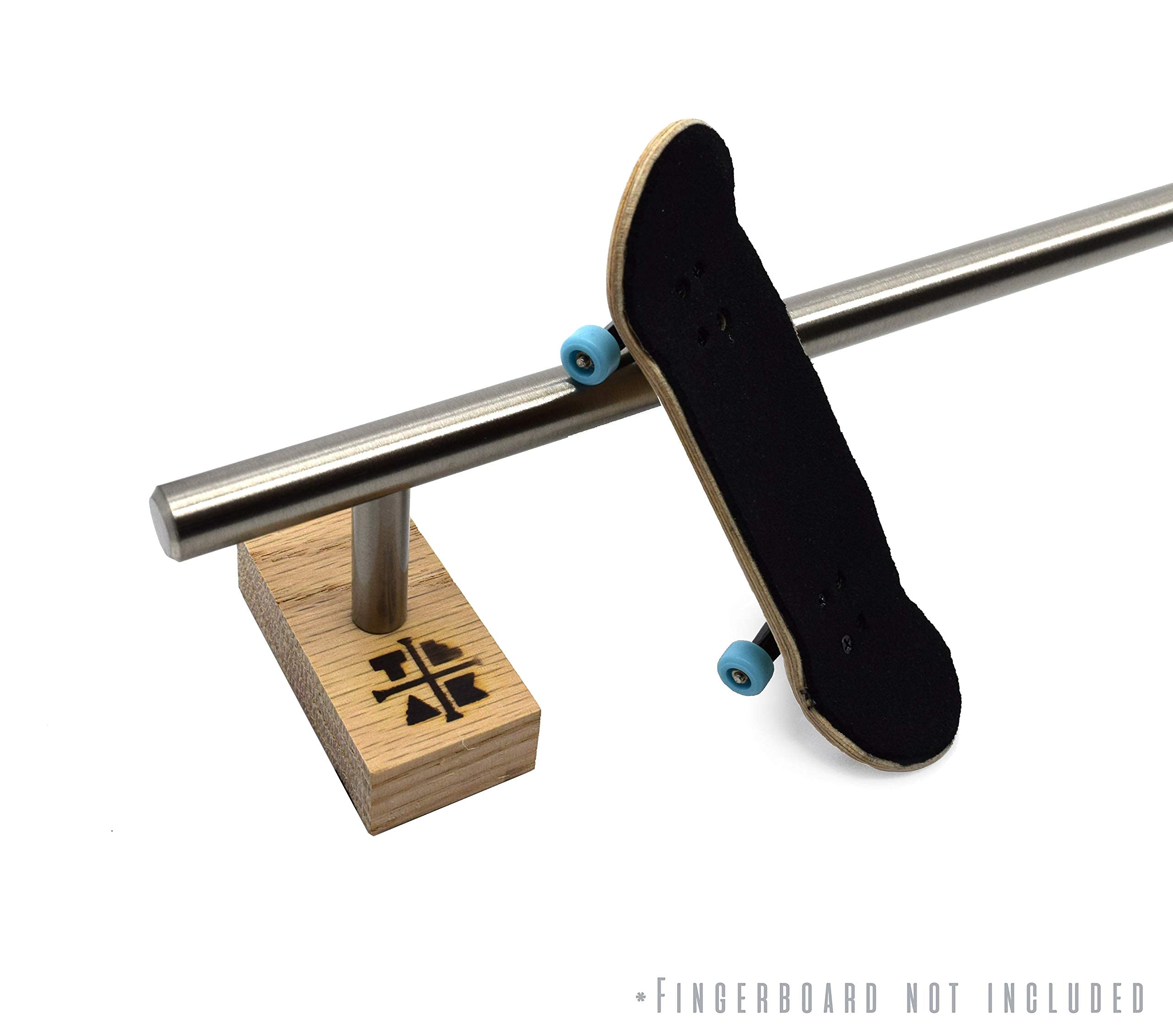 Teak Tuning Round Fingerboard Rail - Mini Edition - Chrome Colorway - 7" Long, 1.75" Tall - Prolific Series
