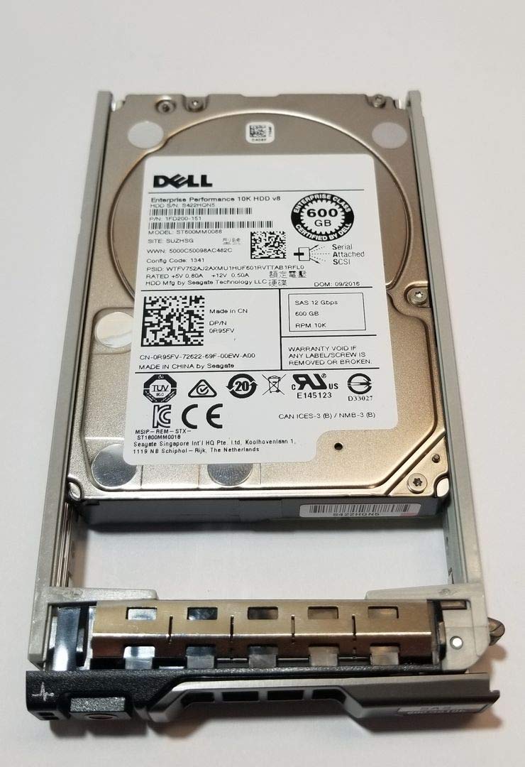 Seagate Dell ST600MM0088 033KFP 600GB 10K SAS 12Gb/s 2.5-Inch Bare Hard Drive (No Tray)