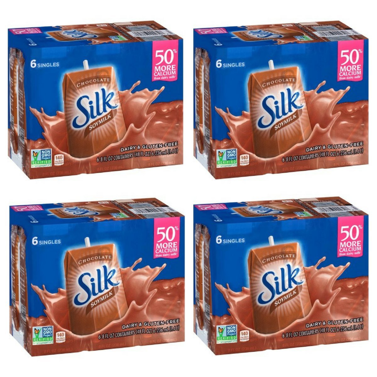 Silk Chocolate Soymilk, 8 Ounce, 6 Count (Pack of 4)_AB