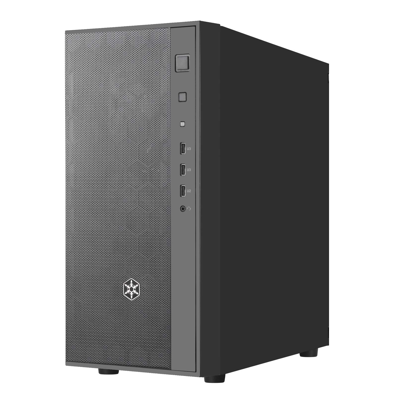 SilverStone Technology FARA R1, Tempered Glass, Black, Mid-Tower ATX Case with Micro-ATX and Mini-ITX Support, SST-FAR1B-G