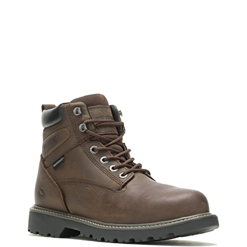 WOLVERINE Men's Floorhand 6 Inch Waterproof Soft Toe-M Work Boot, Dark Brown, 10 M US