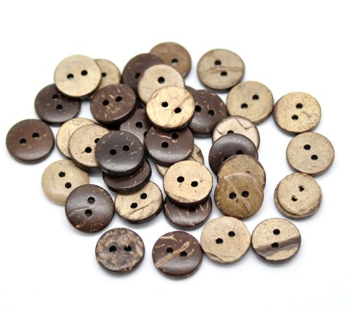 Worlds 100PC Wood Sewing Car Buttons 2 Holes Wooden Button for Sewing and Crafting Decor 25mm x17mm