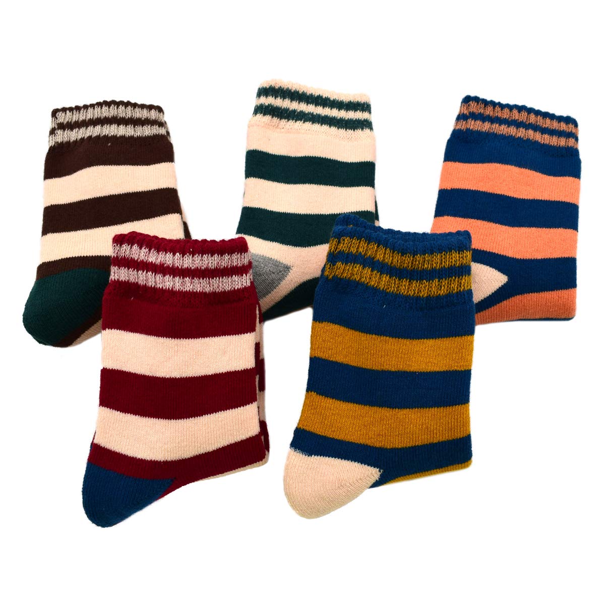Thick Cotton Socks Kids Winter Warm Socks Fuzzy Socks 5 Pack For Boys And Girls 4-6 years