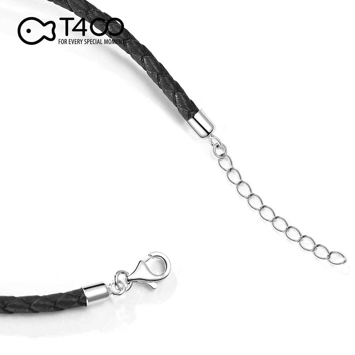 T400 Black Brown Red Pink White Bangle Charm Braided Bracelet Genuine Cowhide Leather Wristband for Unisex Women Men Beads Gift