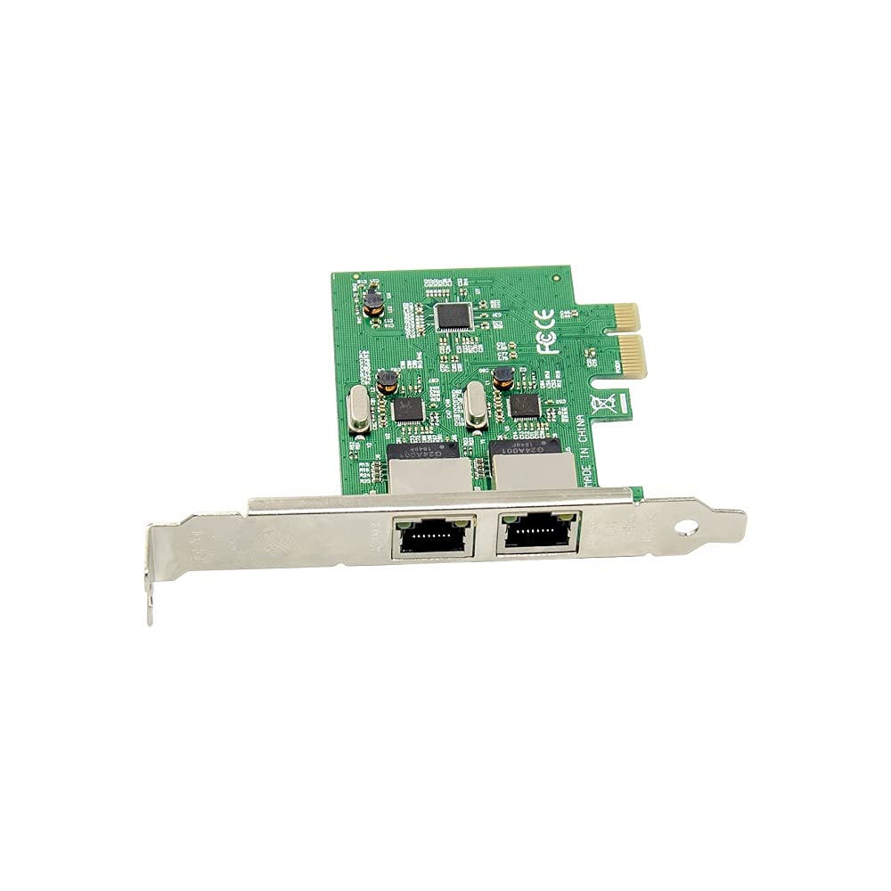 X-MEDIA XM-NA3820 PCI-E 2-Port Dual 10/100/1000Mbps Gigabit Ethernet PCI Express (PCIe x1) Server Network Card/Network Adapter, Realtek RTL8111F Chipset, Windows 11 & Linux Supported
