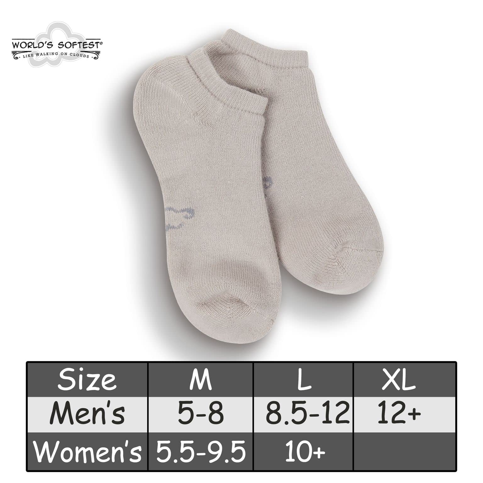 World's Softest Socks Classic Low - Comfortable Mens Socks (as1, alpha, m, regular, regular, Stone)