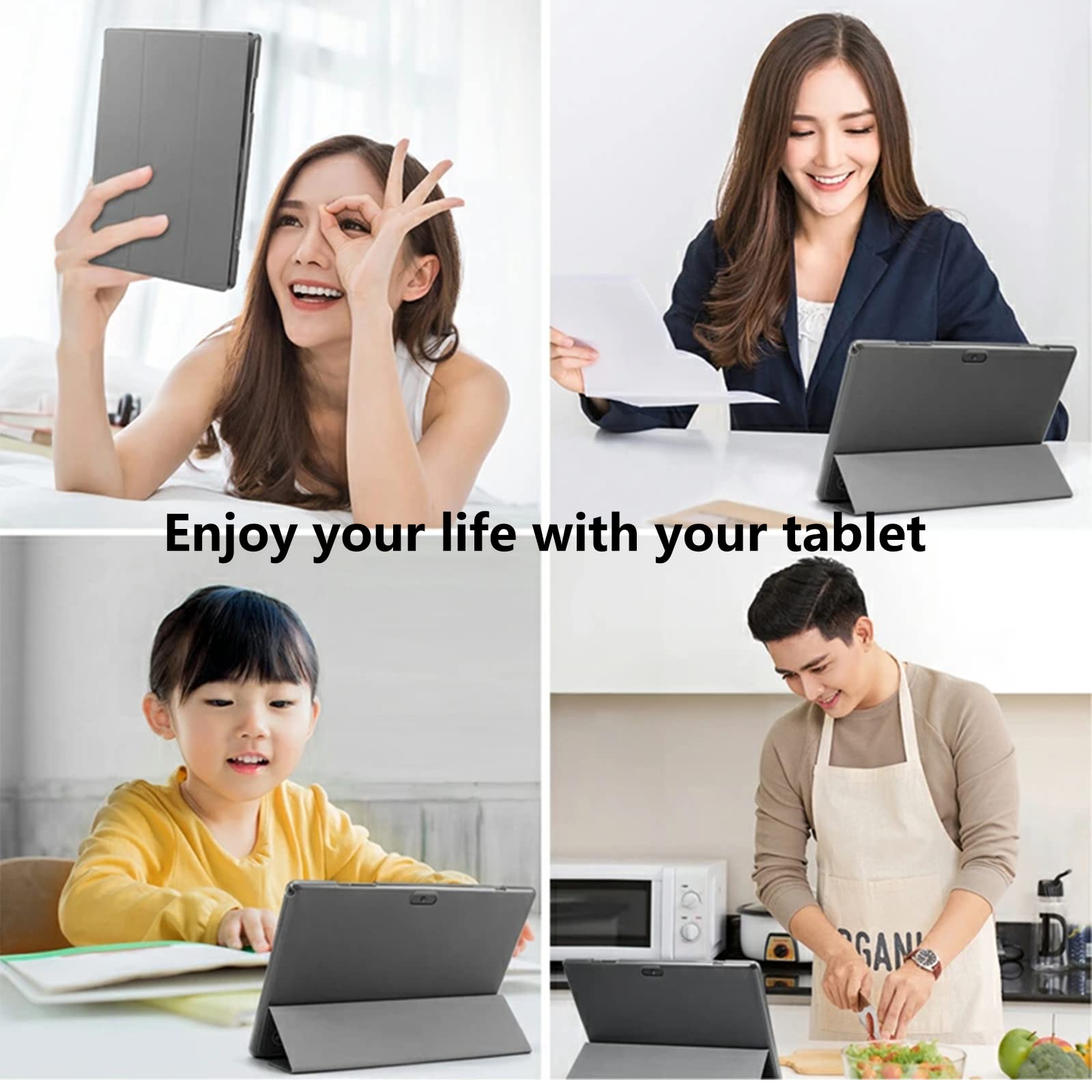 Tablet 10 Inch Android 11 Tablets With Case, 2GB RAM+32GB ROM+512GB Expand,6000mah Battery, Quad-Core Processor Tableta, 8MP Dual Camera WiFi 10.1'' IPS HD Touch Screen Incloud Case Screen Flim Stylus