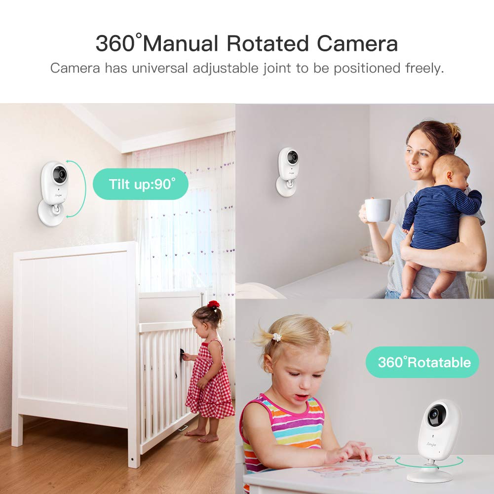 Simyke Additional Camera Add-on Baby Monitor Camera Unit for U0s Video Baby Monitor System